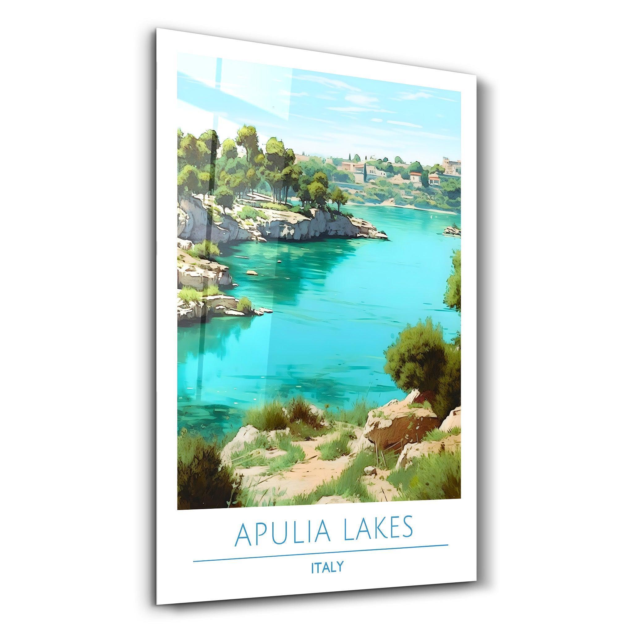 Apulia Lakes Italy-Travel Posters | Glass Wall Art – Artdesigna
